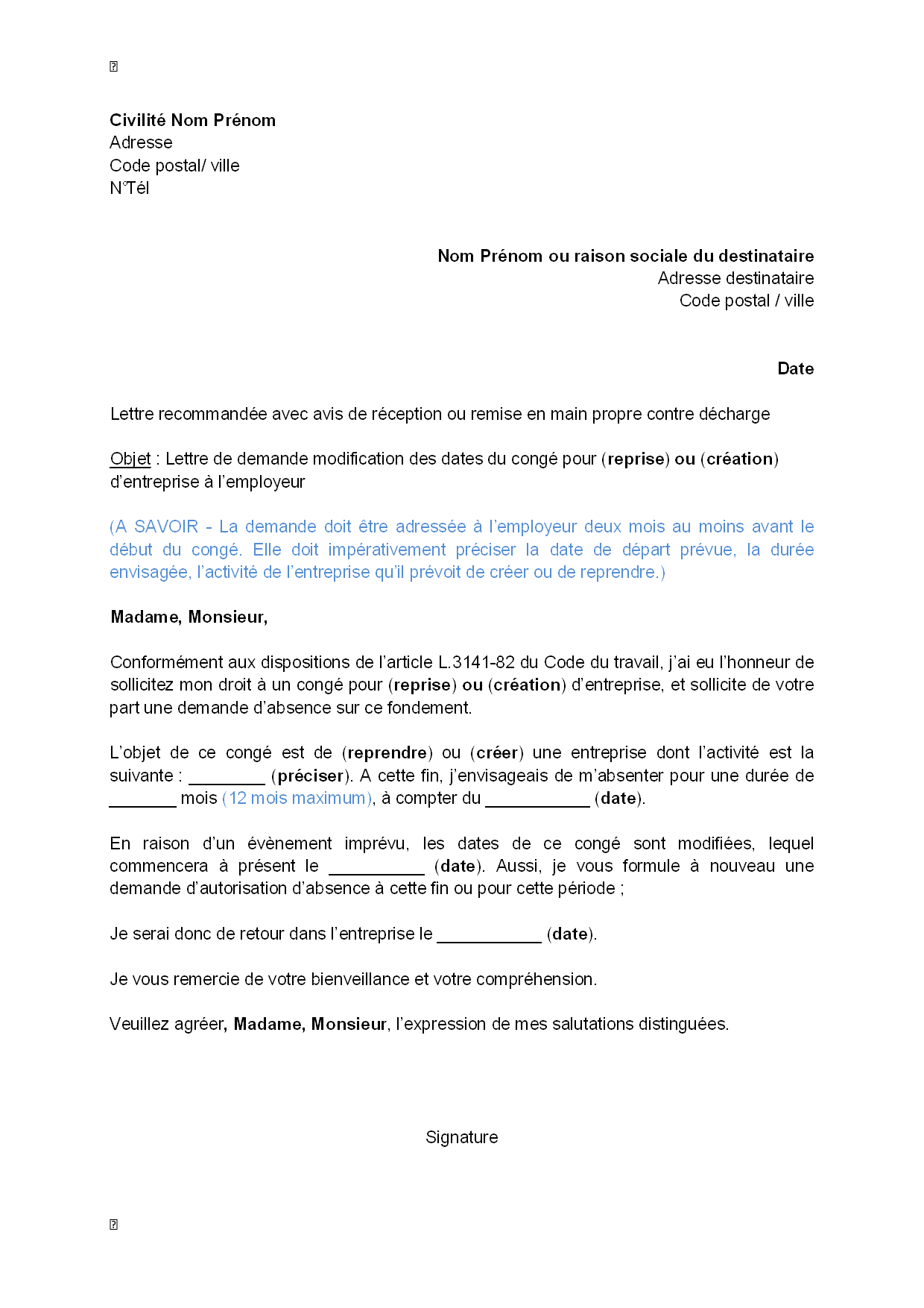 Exemple Gratuit De Lettre Demande Modification Dates Cong Cr ation Ou Exemple Gratuit De Lettre Demande Modification Dates Cong Cr ation Ou